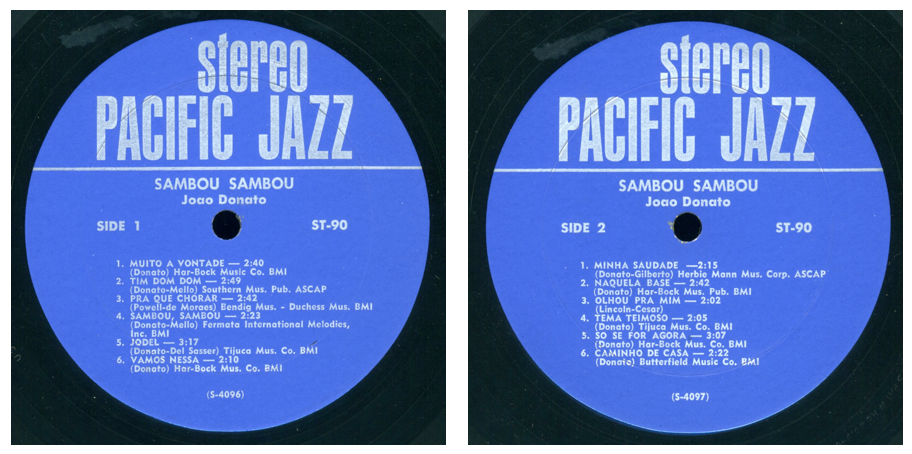 PACIFIC JAZZ / WORLD PACIFIC LABELOGRAPHY